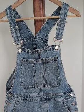 GAP | Pants & Jumpsuits | Gap Light Blue Denim Overalls With Bib Label ...